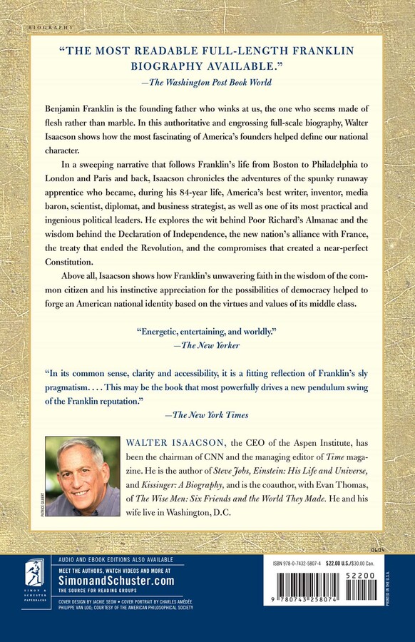Benjamin Franklin | Book by Walter Isaacson | Official Publisher Page ...