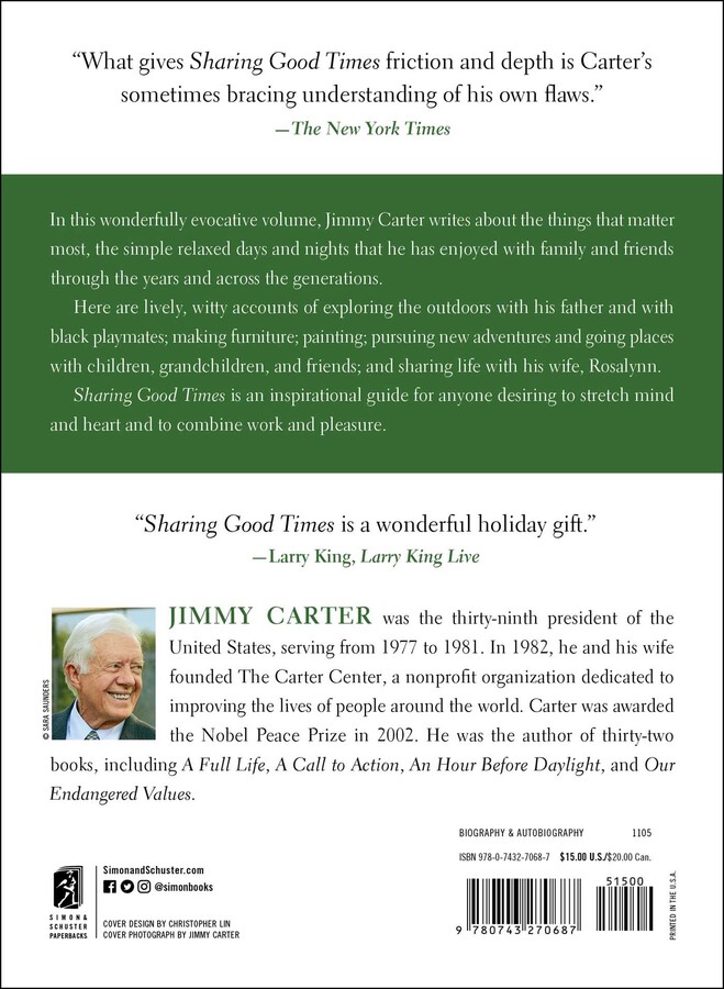 Sharing Good Times | Book by Jimmy Carter | Official Publisher Page ...