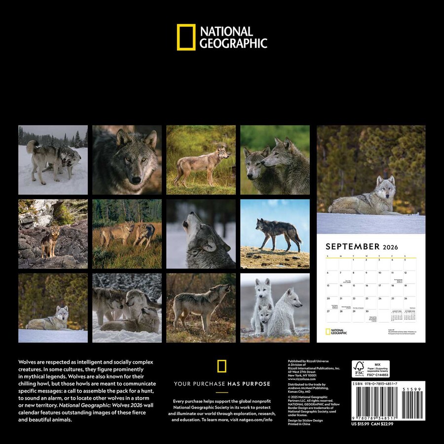 National Geographic: Wolves 2026 Wall Calendar - Book Summary & Video ...