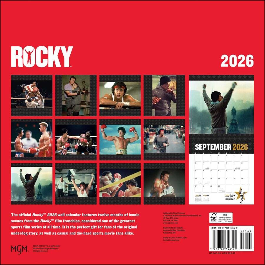 Rocky 2026 Wall Calendar - Book Summary & Video | Official Publisher ...