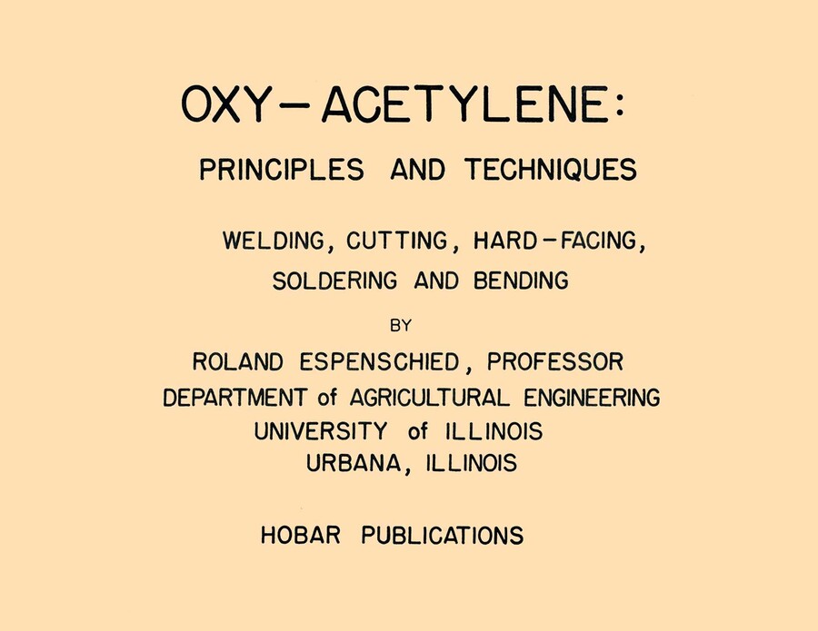 Oxy-Acetylene: Principles and Techniques - A Hobar Transparency Master ...