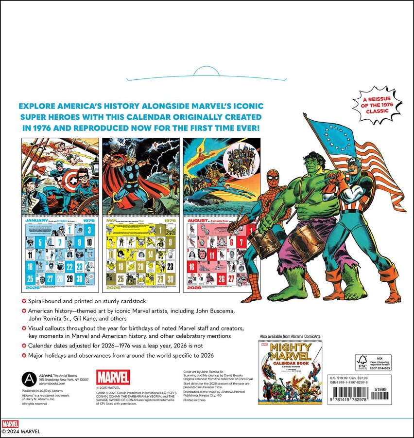 Mighty Marvel 2026 Wall Calendar: A Reissue of the 1976 Classic - Book ...