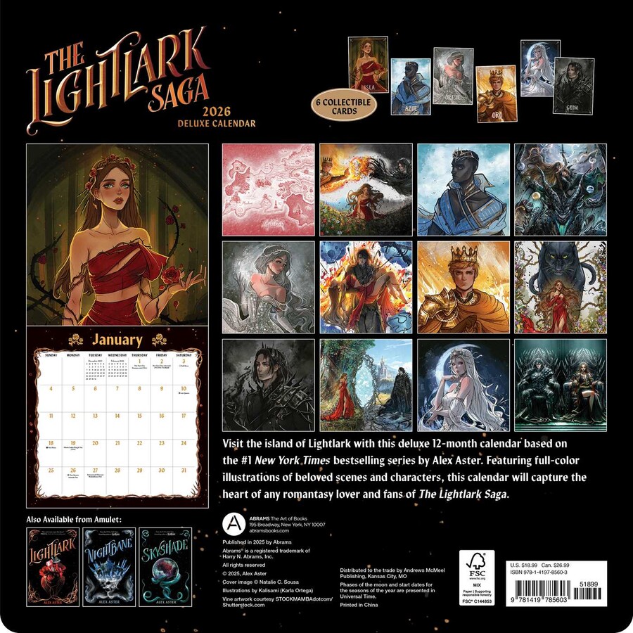 The Lightlark Saga 2026 Deluxe Wall Calendar with 6 Collectible Cards ...