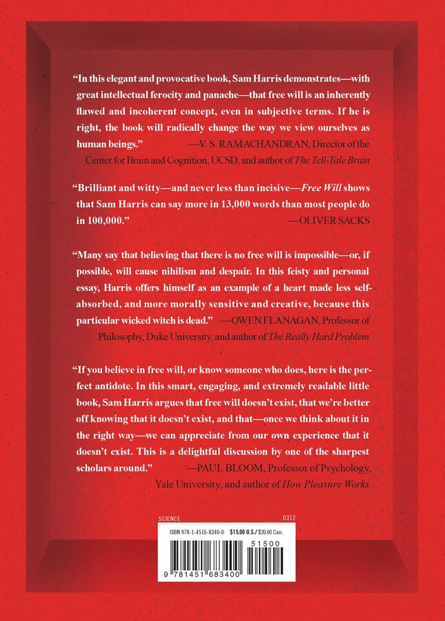 Free Will | Book by Sam Harris | Official Publisher Page | Simon & Schuster