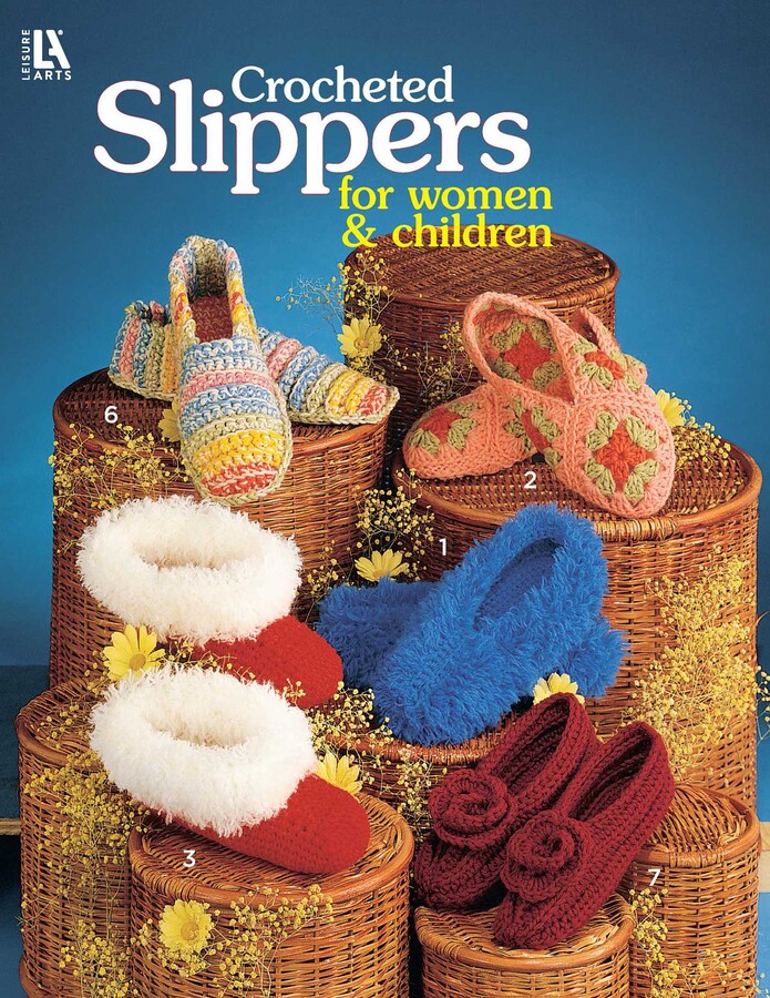 Crocheted Slippers for Women & Children | Book by Leisure Arts ...