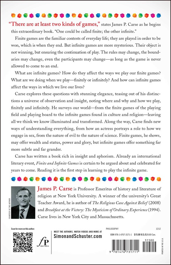 Finite and Infinite Games | Book by James Carse | Official Publisher ...