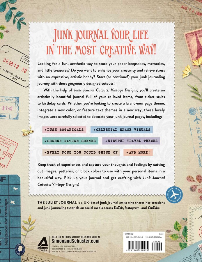 Junk Journal Cutouts: Vintage Designs | Book by The Juliet Journal ...