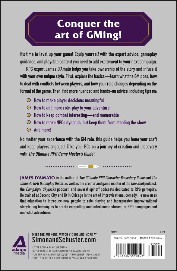 The Ultimate RPG Game Master's Guide | Book by James D’Amato | Official ...