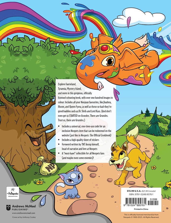 Neopets: The Official Colouring Book | Book by Neopets, Anthony Conley ...