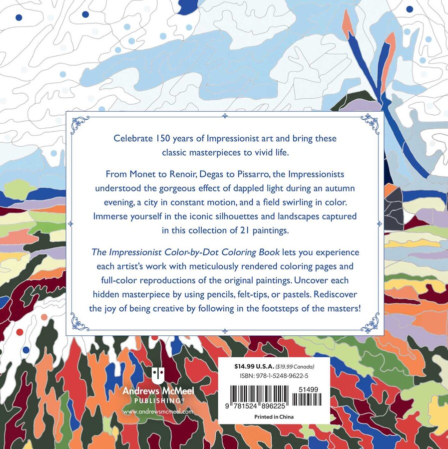 The Impressionists Color-By-Dot Coloring Book | Book by Andrews McMeel ...