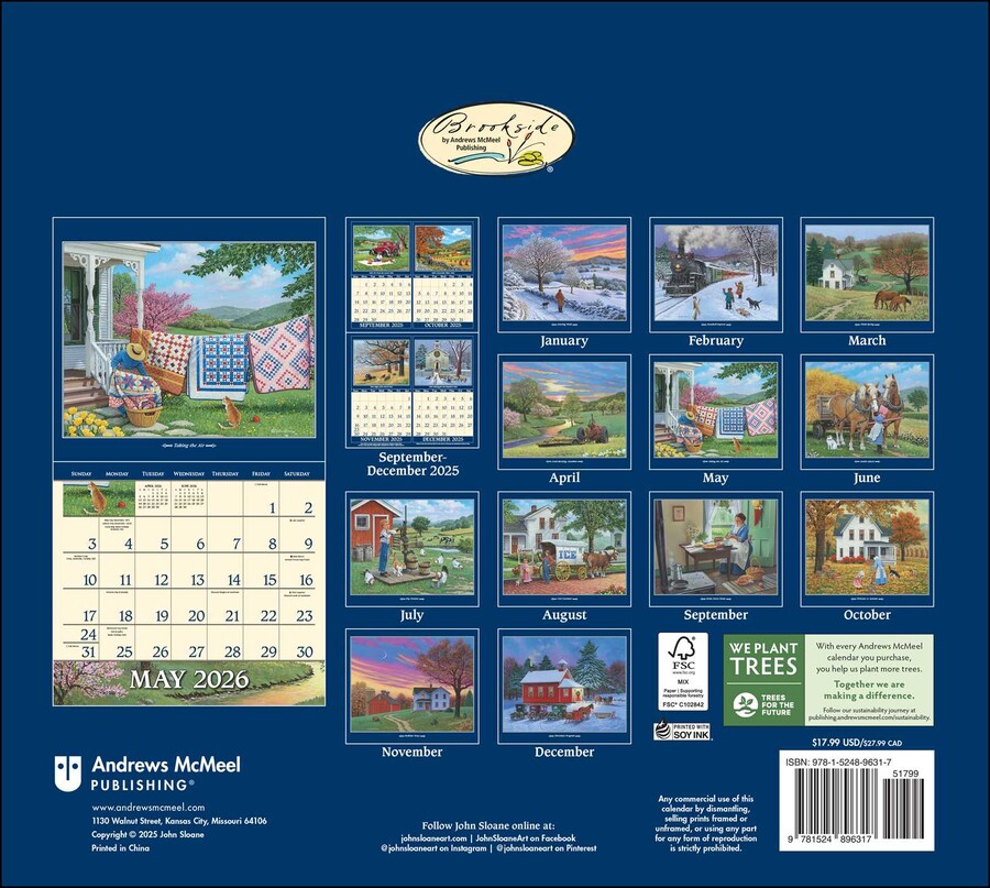 John Sloane's Country Seasons® 2026 Deluxe Wall Calendar - Book Summary ...