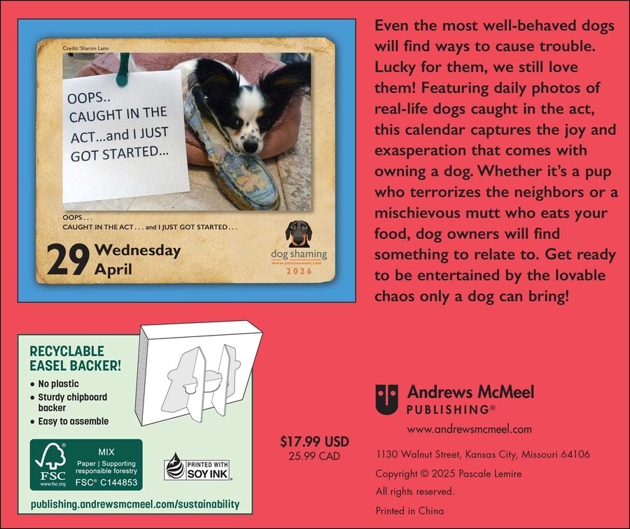 Dog Shaming 2026 Day-to-Day Calendar - Book Summary & Video | Official ...