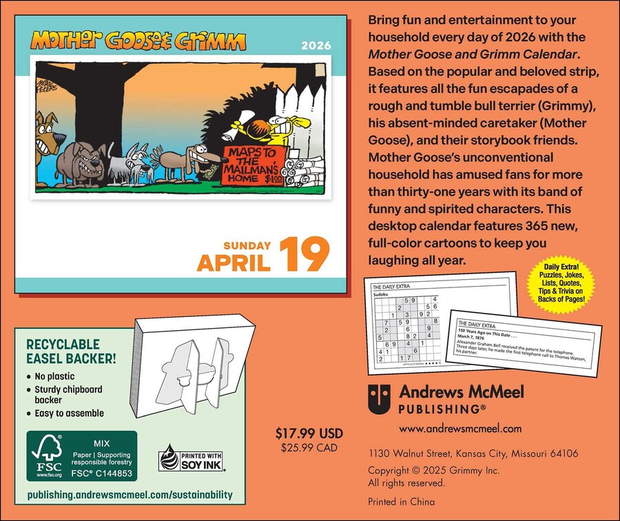 Mother Goose and Grimm 2026 Day-to-Day Calendar - Book Summary & Video ...