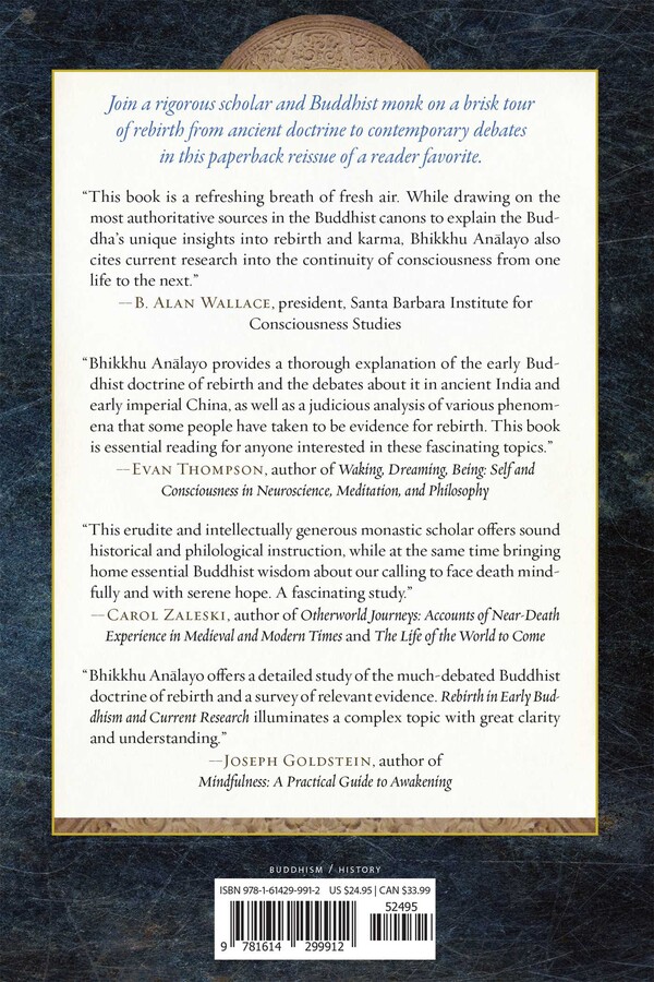 Rebirth in Early Buddhism and Current Research | Book by Bhikkhu Analayo | Official Publisher ...