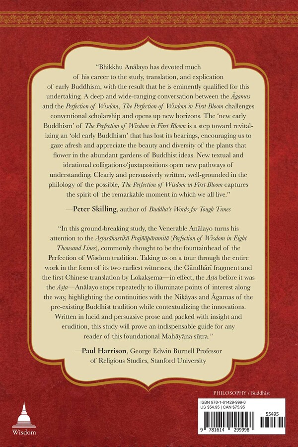 The Perfection of Wisdom in First Bloom | Book by Bhikkhu Analayo, His ...