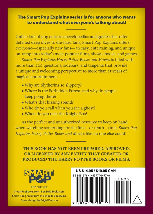 Smart Pop Explains Harry Potter Books and Movies | Book by The Editors ...