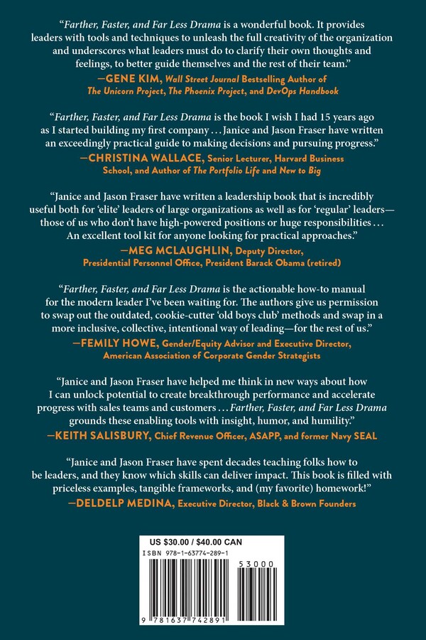 Farther, Faster, and Far Less Drama | Book by Janice Fraser, Jason Fraser, Eric Ries | Official ...