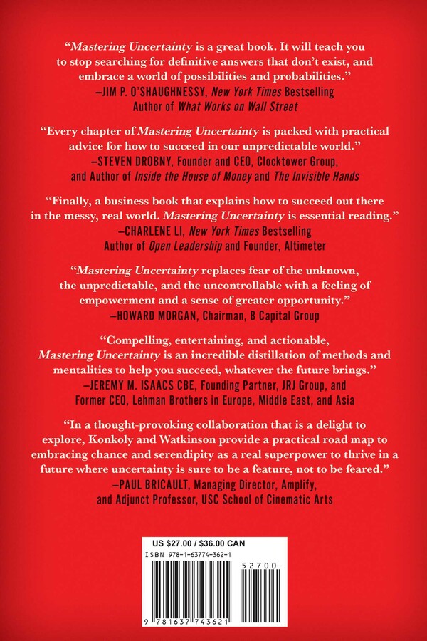 Mastering Uncertainty | Book by Matt Watkinson, Csaba Konkoly | Official Publisher Page | Simon ...