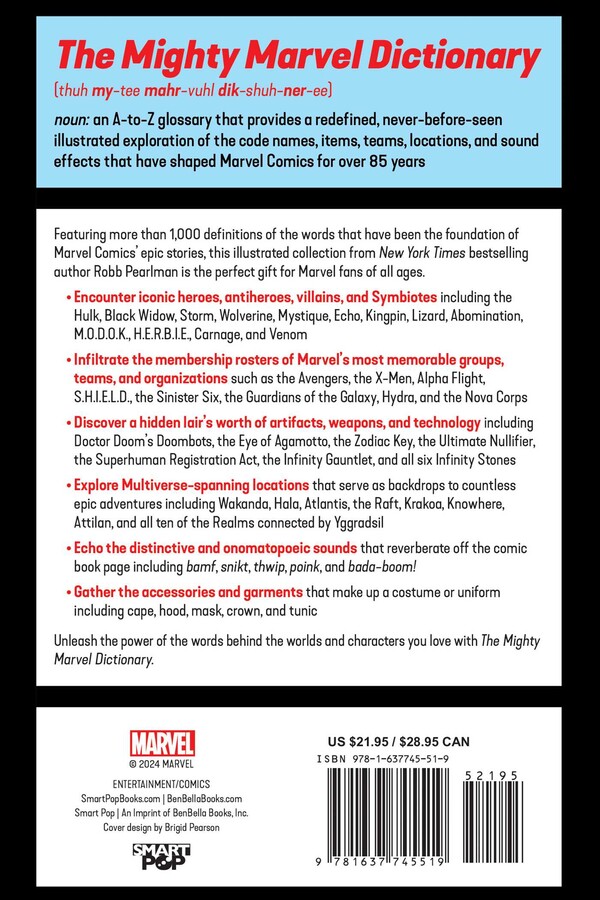 The Mighty Marvel Dictionary | Book by Robb Pearlman | Official ...