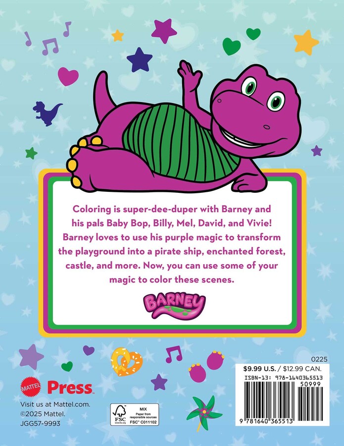 Barney: Giant Coloring Book | Book by Mattel | Official Publisher Page ...