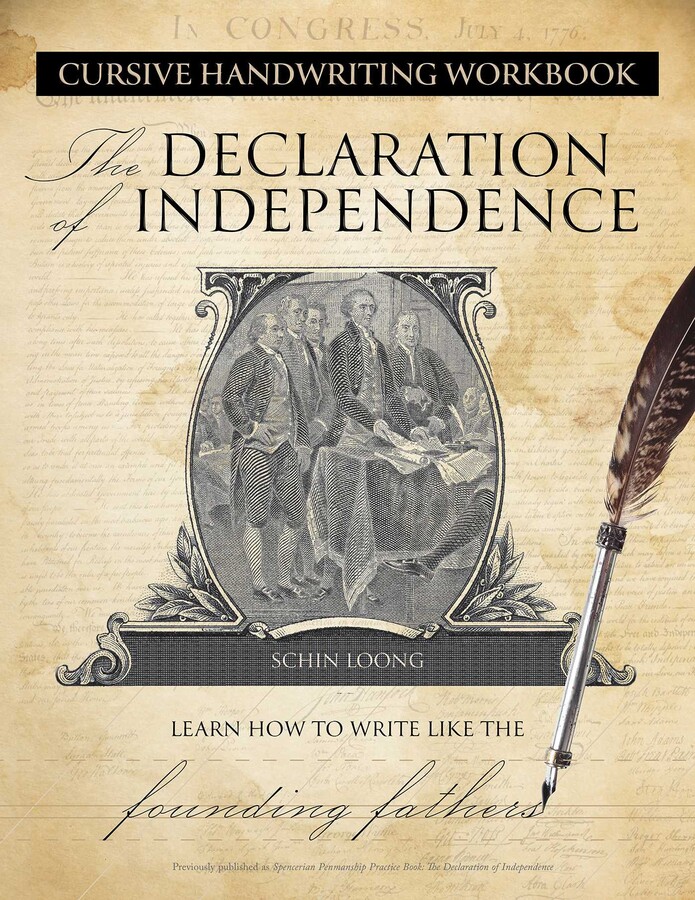 Cursive Handwriting Workbook: The Declaration of Independence | Book by ...
