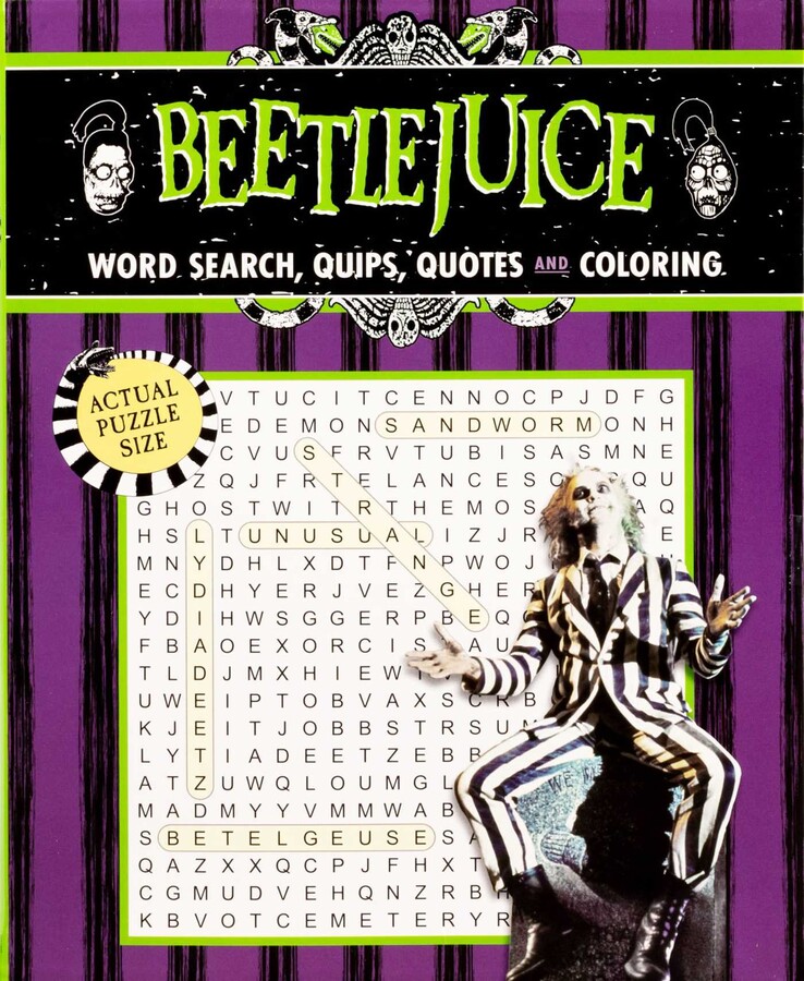 Beetlejuice Word Search, Quips, Quotes, and Coloring | Book by Editors ...