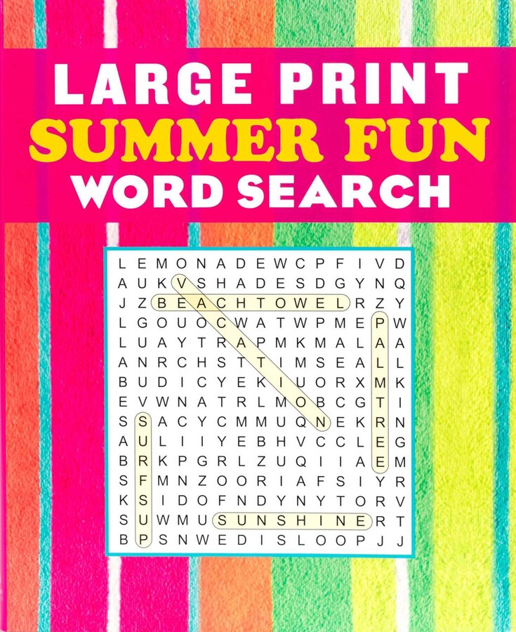 Large Print Summer Fun Word Search | Book by Editors of Thunder Bay ...
