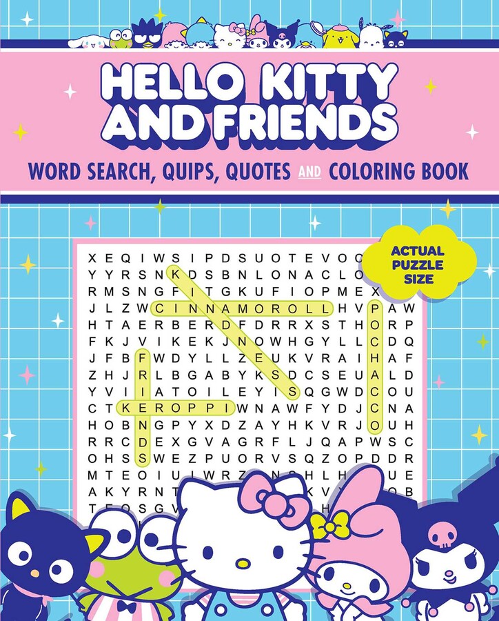 Hello Kitty and Friends Word Search, Quips, Quotes and Coloring Book ...