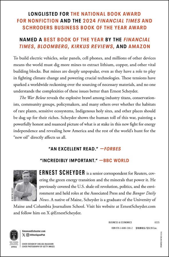 The War Below | Book by Ernest Scheyder | Official Publisher Page ...