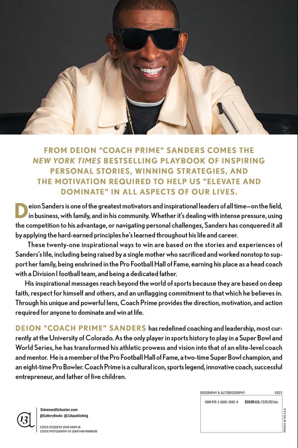 Elevate and Dominate | Book by Deion Sanders, Don Yaeger, John C ...