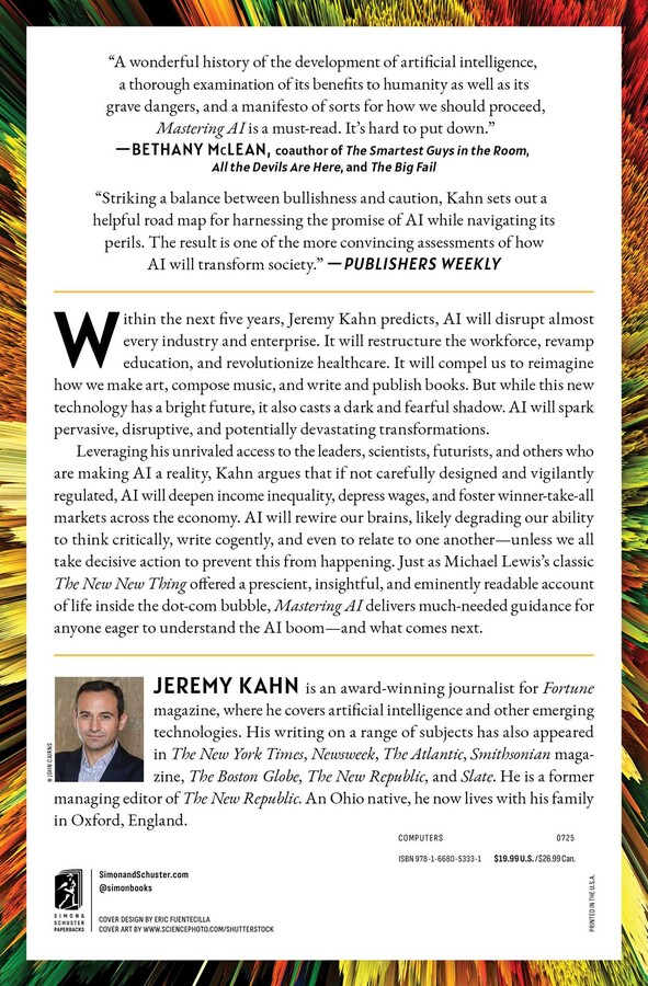Mastering AI | Book by Jeremy Kahn | Official Publisher Page | Simon & Schuster