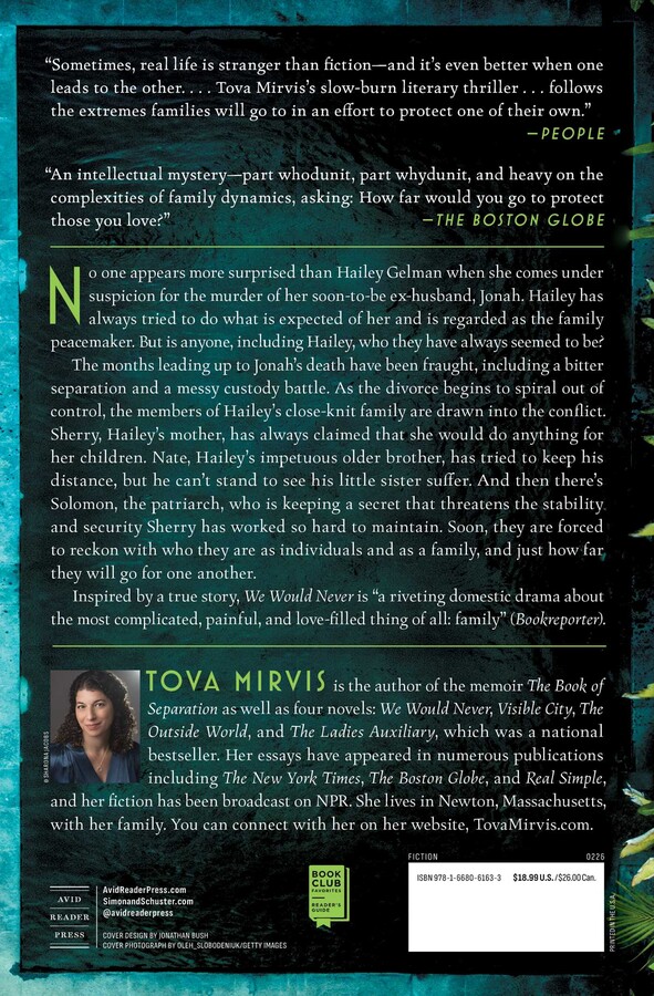 We Would Never | Book by Tova Mirvis | Official Publisher Page | Simon ...