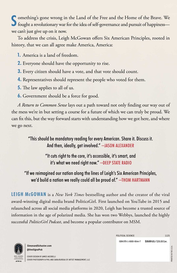 A Return to Common Sense | Book by Leigh McGowan | Official Publisher ...