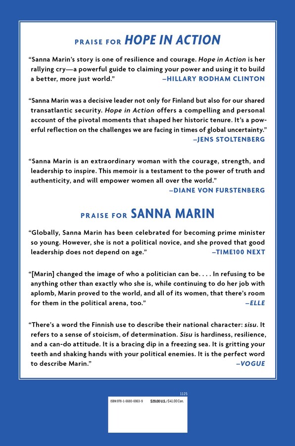 Hope in Action | Book by Sanna Marin | Official Publisher Page | Simon ...