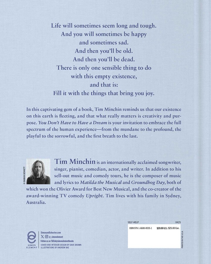 You Don't Have to Have a Dream | Book by Tim Minchin, Andrew Rae ...