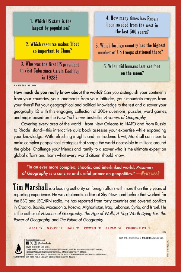 Prisoners of Geography: The Quiz Book | Book by Tim Marshall | Official ...