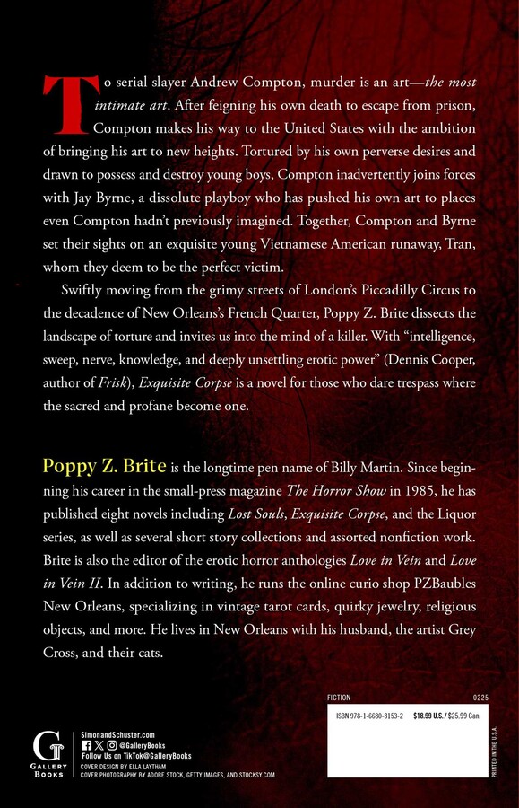 Exquisite Corpse | Book by Poppy Z. Brite | Official Publisher Page ...