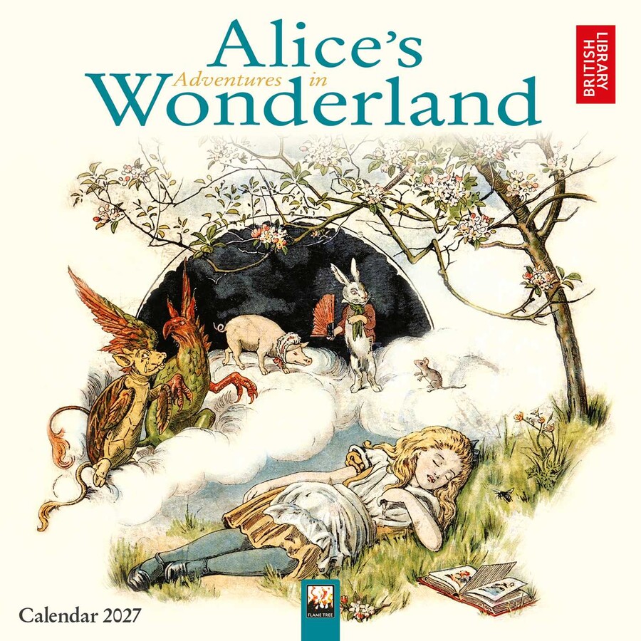 British Library: Alice's Adventures in Wonderland Mini Wall Calendar ...