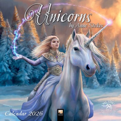 Unicorns by Anne Stokes Wall Calendar 2026 (Art Calendar) - Book ...