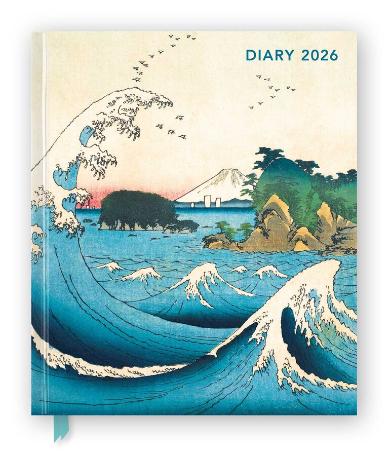 Japanese Woodblocks 2026 Desk Diary Planner - Week to View, Illustrated ...