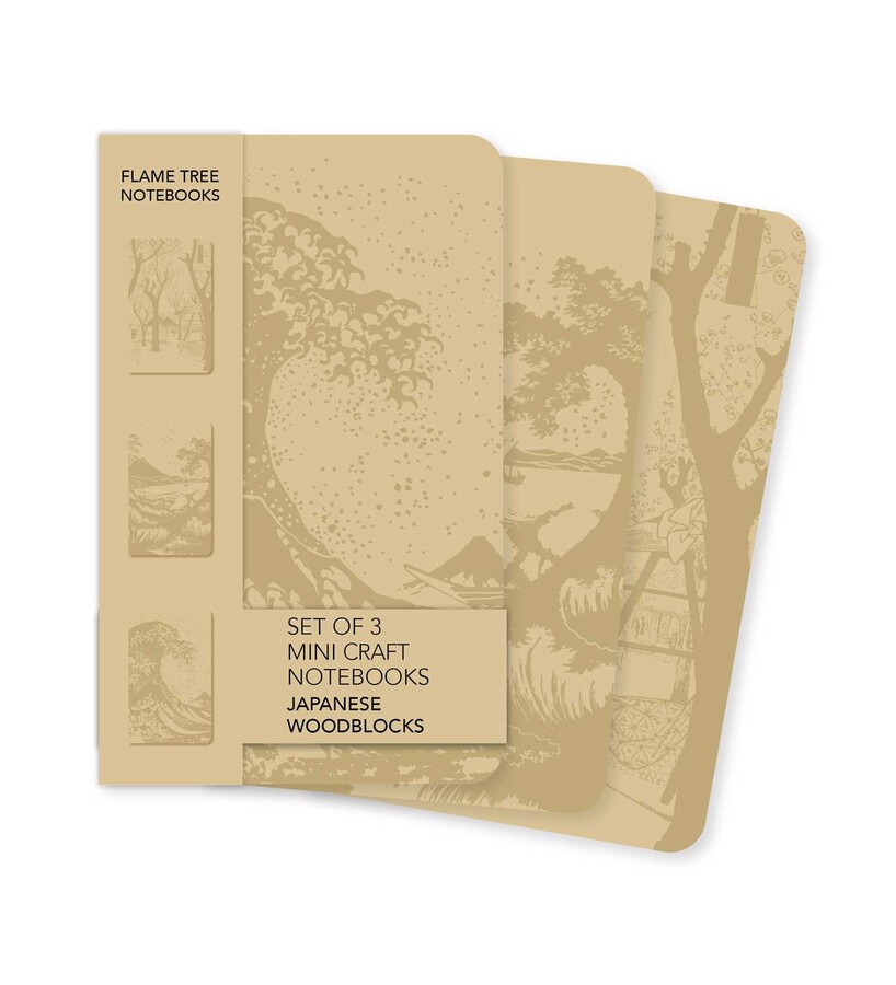 Japanese Woodblocks Set of 3 Mini Craft Notebooks - Book Summary ...