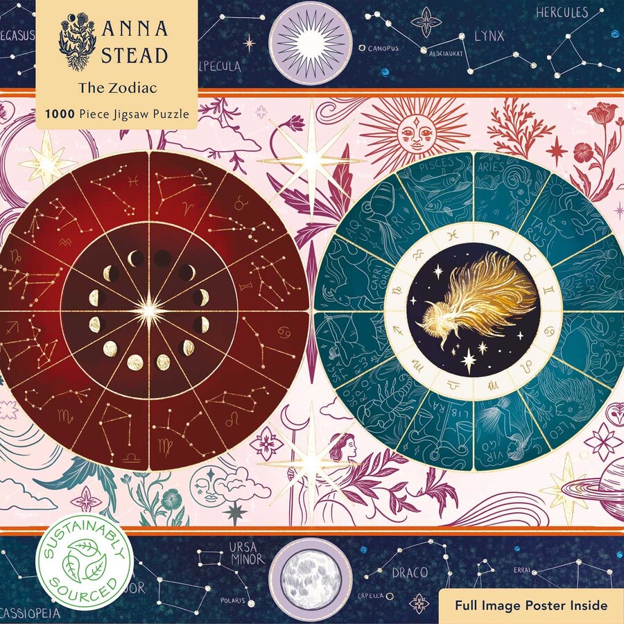 Adult Sustainable Jigsaw Puzzle Anna Stead: The Zodiac - Book Summary ...