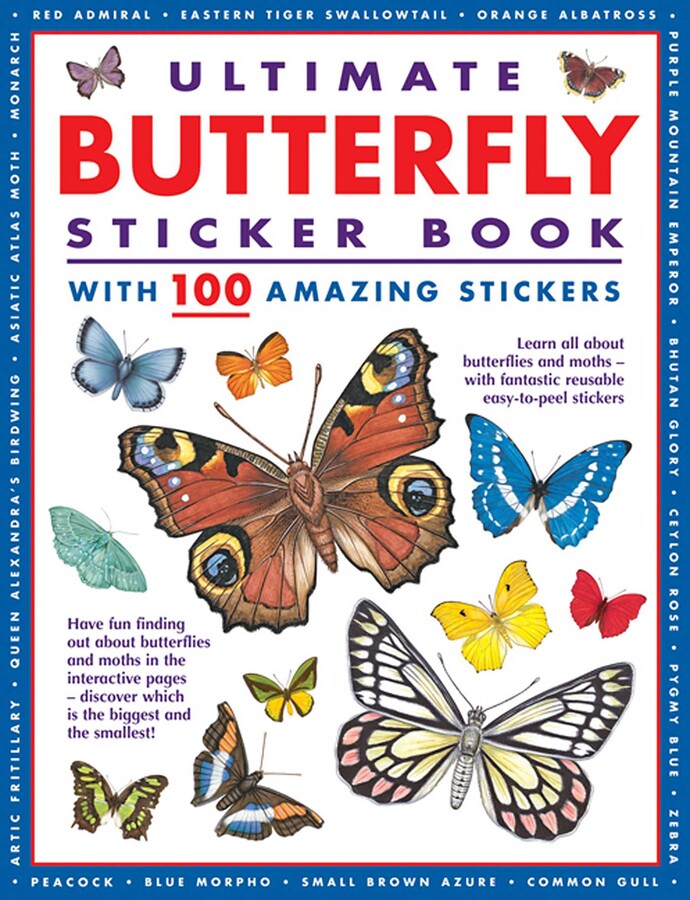 Ultimate Butterfly Sticker Book with 100 Amazing Stickers | Book by ...