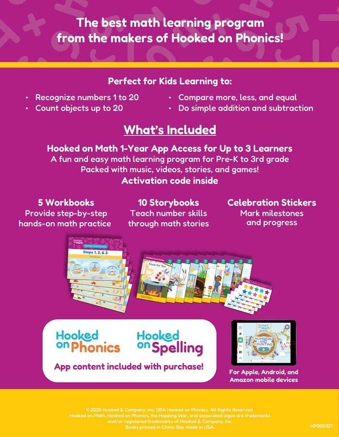Hooked on Math Numbers & Counting Kit | Book by Hooked on Phonics ...
