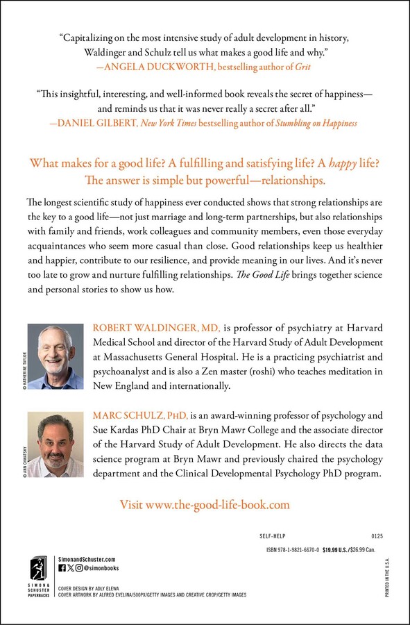 The Good Life | Book by Robert Waldinger, Marc Schulz | Official ...