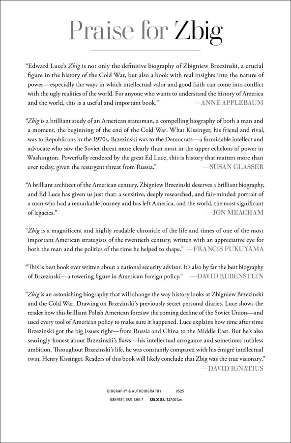 Zbig | Book by Edward Luce | Official Publisher Page | Simon & Schuster