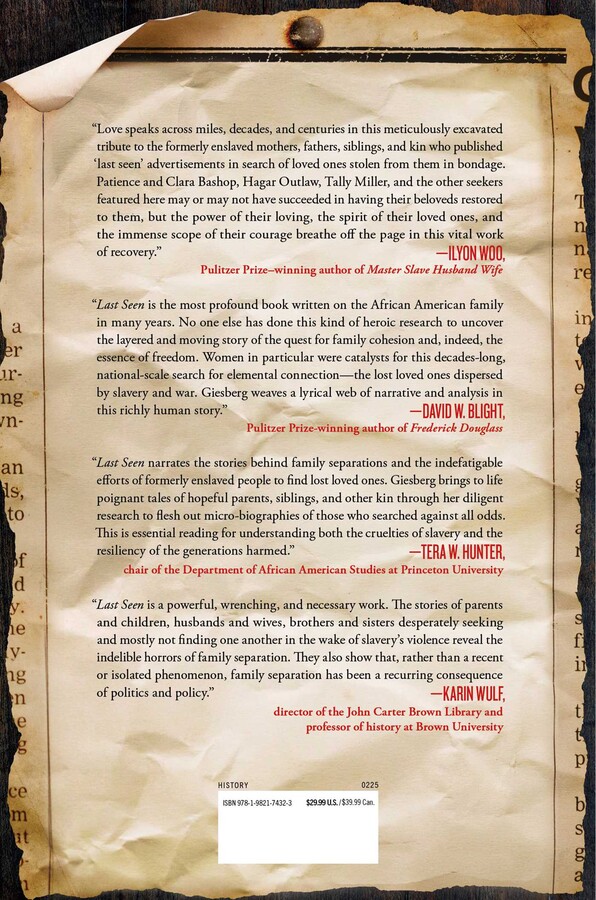 Last Seen | Book by Judith Giesberg | Official Publisher Page | Simon ...