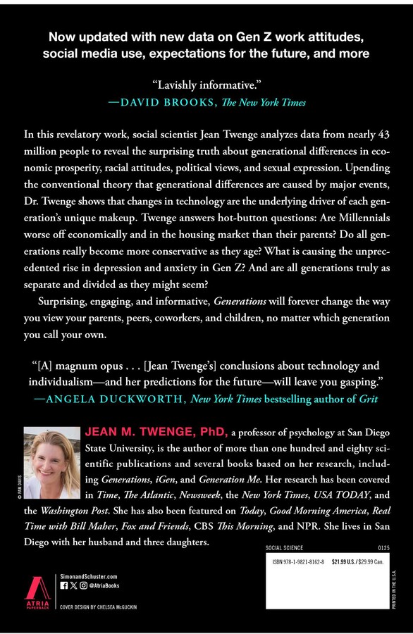 Generations | Book by Jean M. Twenge | Official Publisher Page | Simon ...