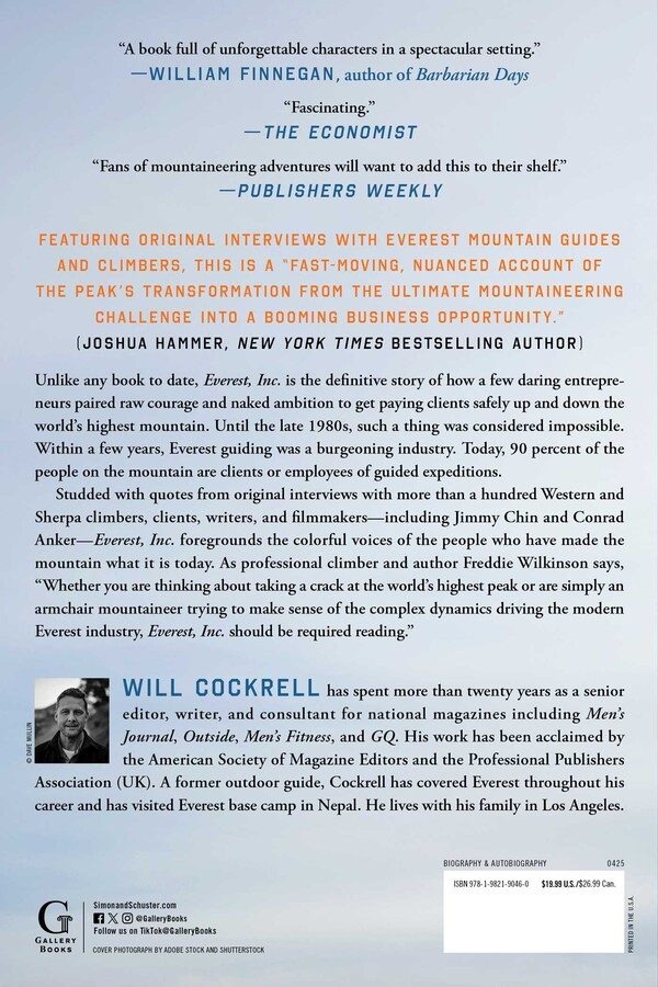 Everest, Inc. | Book by Will Cockrell | Official Publisher Page | Simon ...