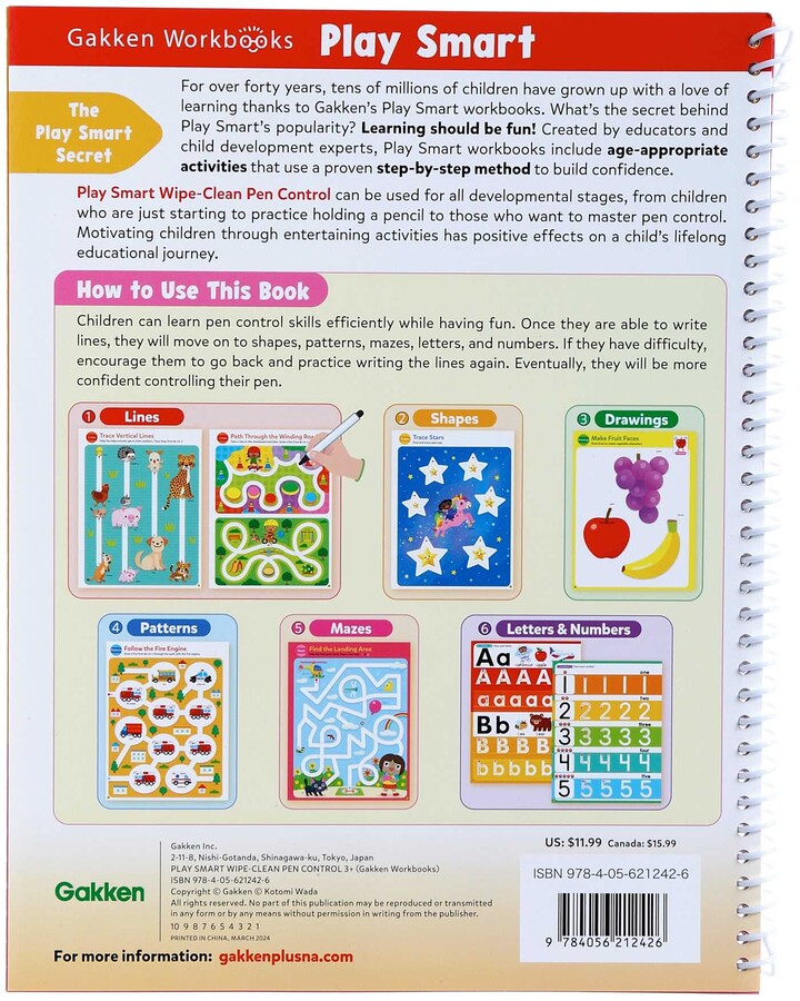 Play Smart Wipe-Clean Pen Control | Book by Gakken early childhood experts | Official Publisher ...
